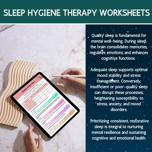 Sleep Hygiene Worksheets, Sleep Tracker, Sleep Habits, Sleep Journal, Sleep Cycle, Self Care ...