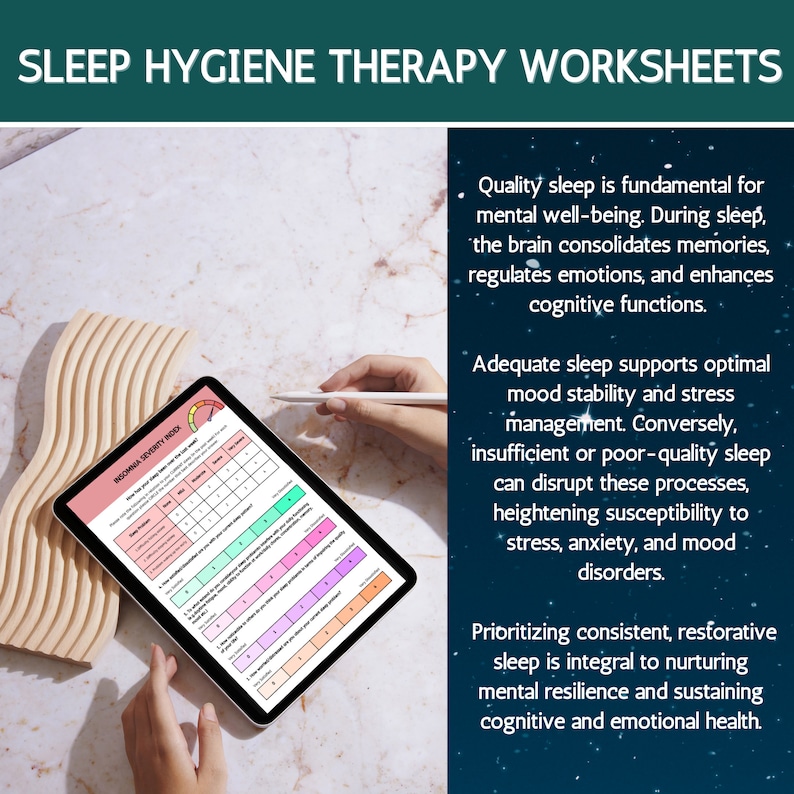Sleep Hygiene Worksheets, Sleep Tracker, Sleep Habits, Sleep Journal ...
