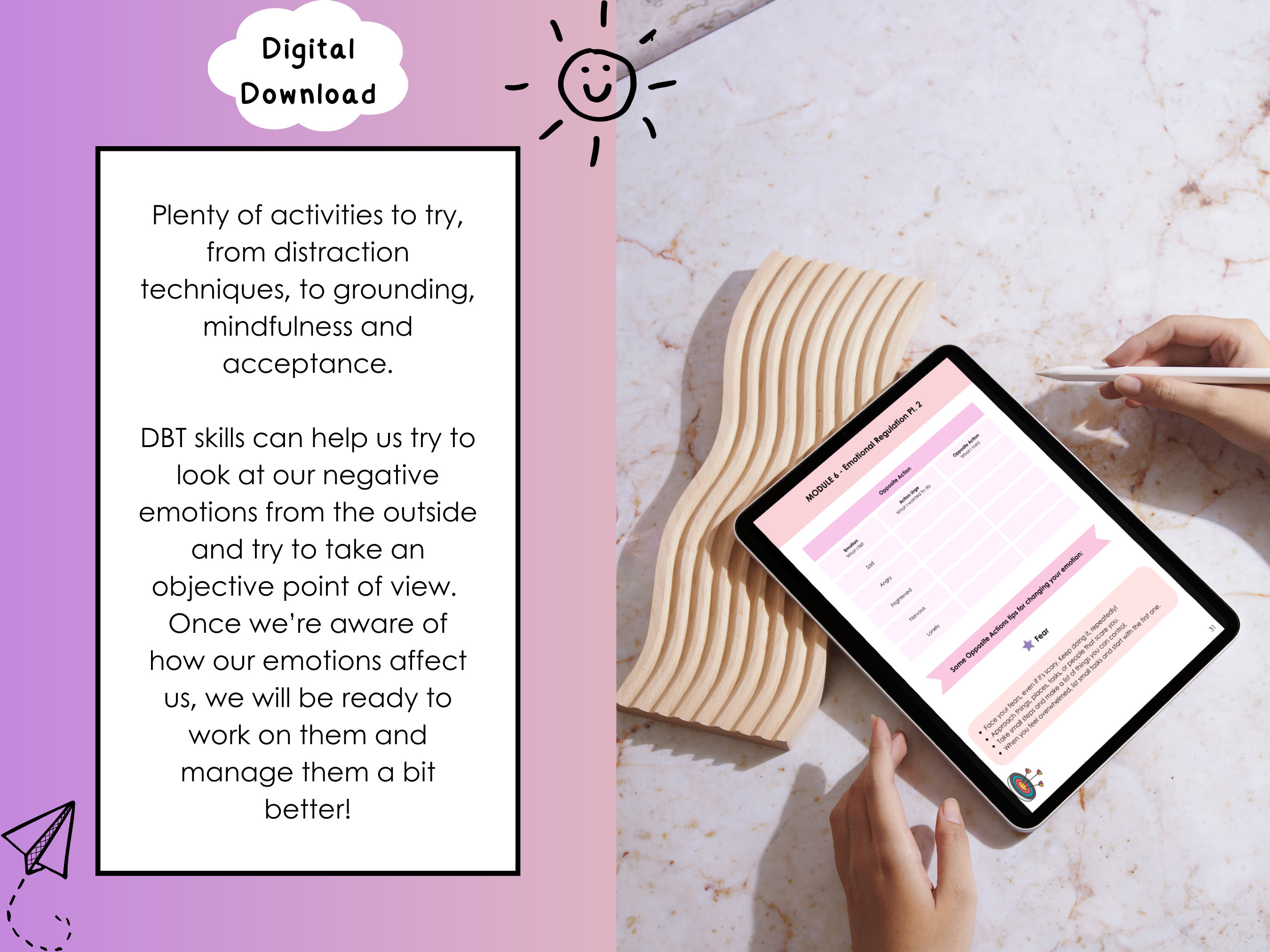 Neurodivergent Friendly DBT Skills, DBT Worksheets, DBT, Emotional ...