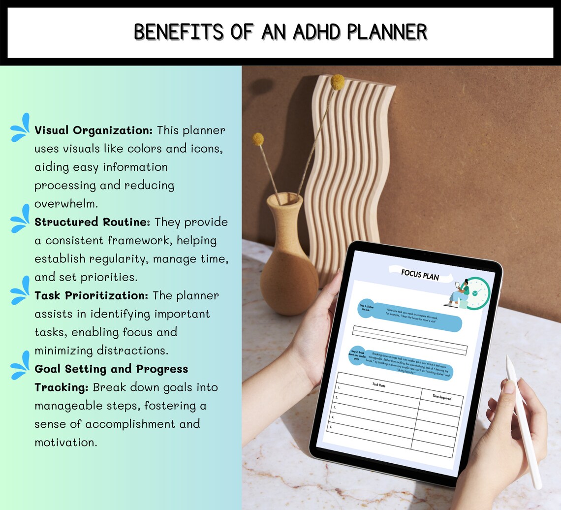 ADHD Planner & Workbook for Emotional Regulation, Feelings Wheel ...