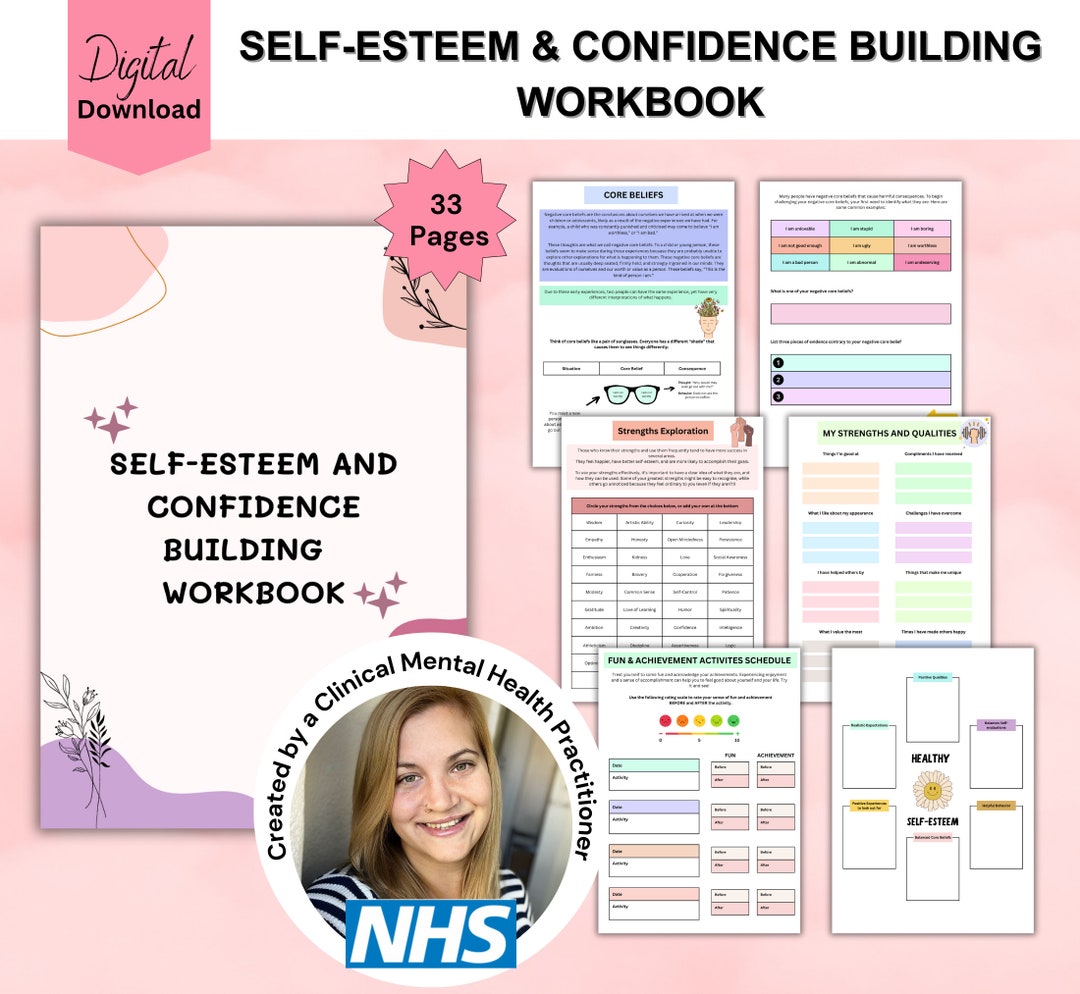 Self Esteem Worksheets, Therapy Worksheets, Confidence Worksheets, Self ...