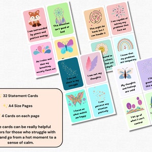 Affirmation Cards, Positive Quote Flash Cards, Coping Skills, Therapy ...
