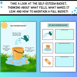 Self Esteem Worksheets, Self Esteem Bundle, Therapy Workbook Journal ...