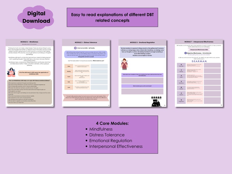 Neurodivergent Friendly DBT Worksheets, DBT Skills, Coping Skills, Bpd ...