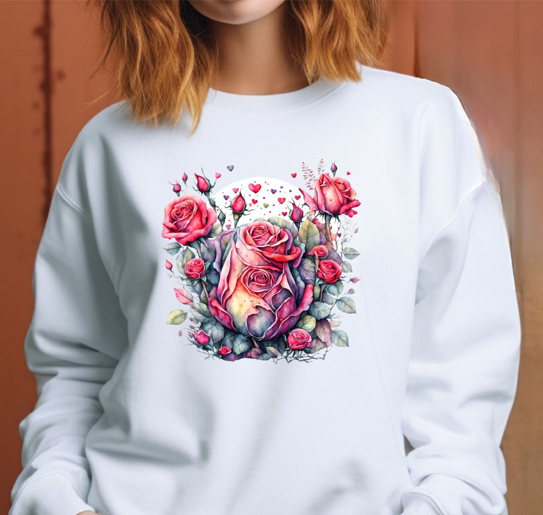 Red Roses Sweater Valentine's Day Sweater - Etsy