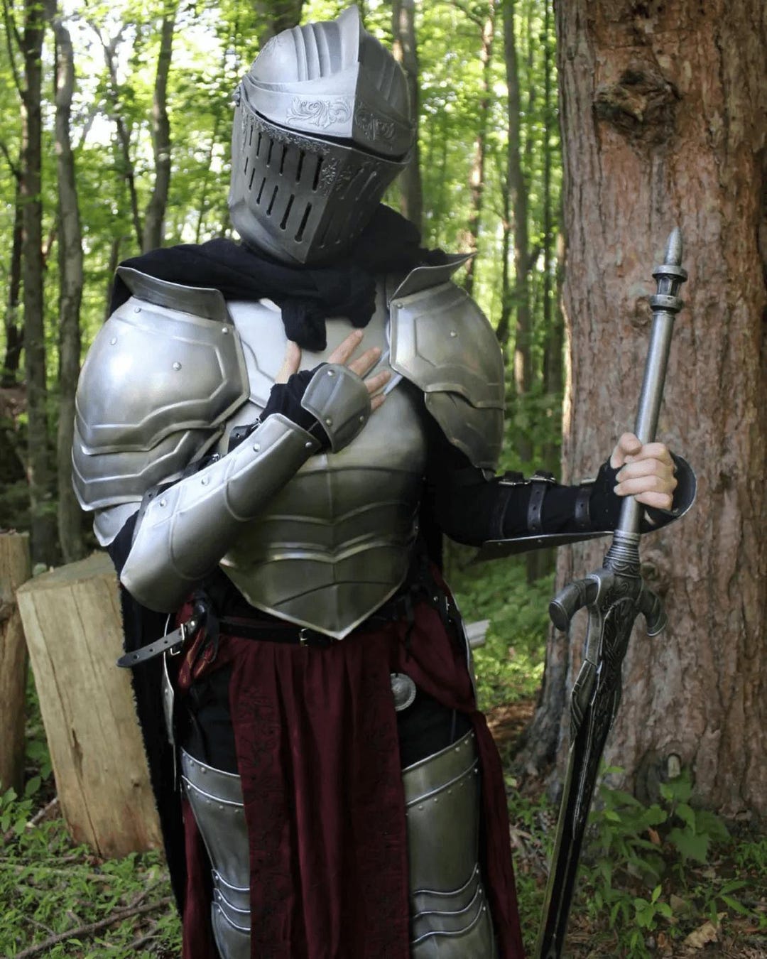 Elven Warrior Princess Steel Armor – Full-body Medieval Female Knight ...