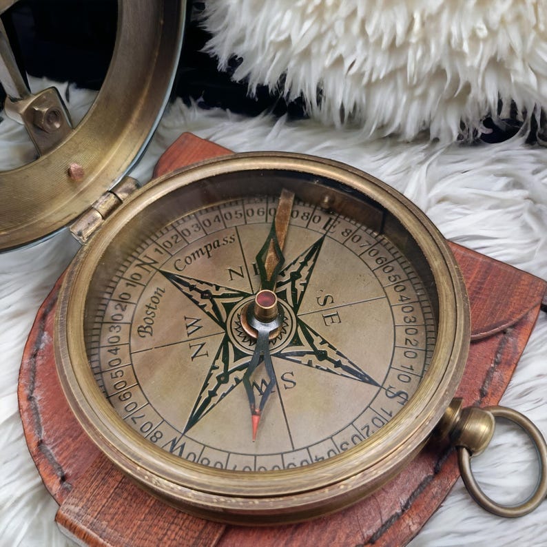 Personalized Antique Compass Custom Engraved Gift Perfect for Birthdays ...