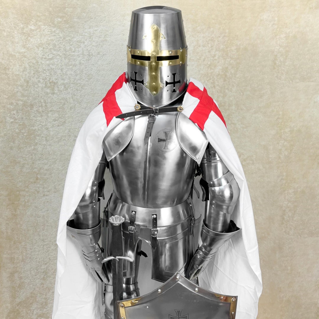 6-foot Medieval Knight Armor Suit | Hand-forged Steel Templar Battle ...
