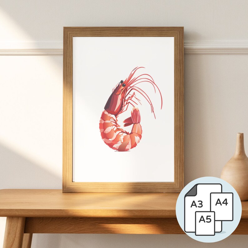 Sea Creatures Set of 3 Prints/pictures for Print Framing [crab, Lobster ...