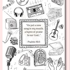 Bible Verse Themed Color Pages, Printable Bible Coloring, 10 PDF File ...