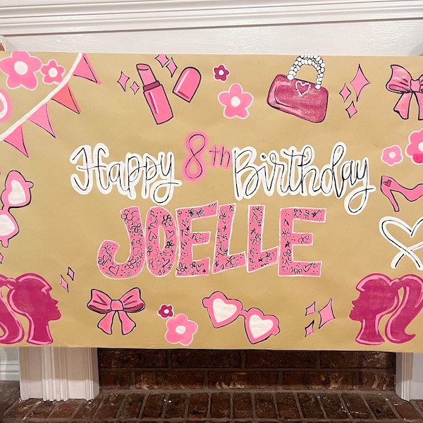 Barbie Banner - Etsy