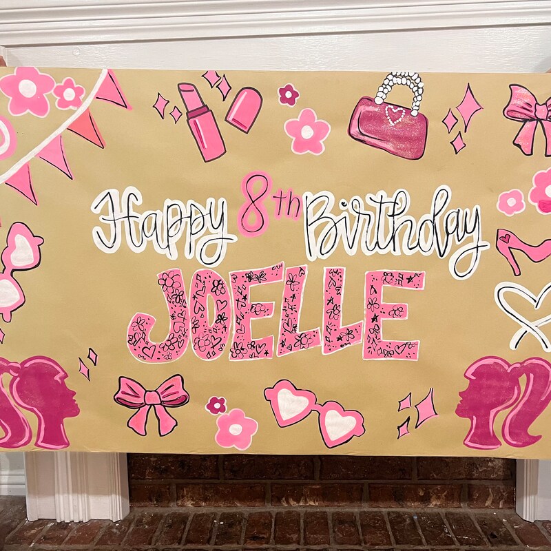 Barbie Banner - Etsy
