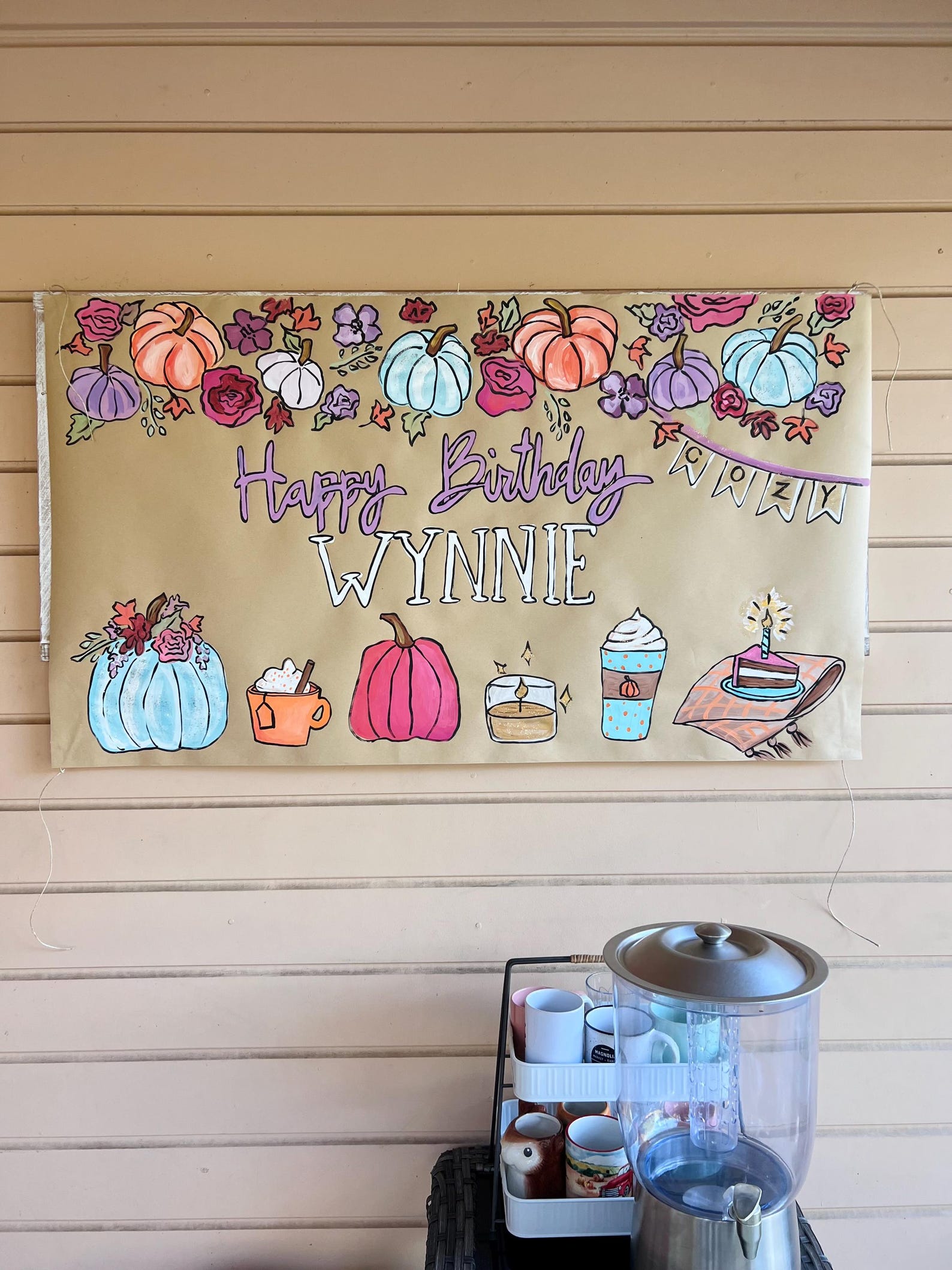 Custom Birthday Poster Hand Painted, Birthday Banner, Party Decor ...