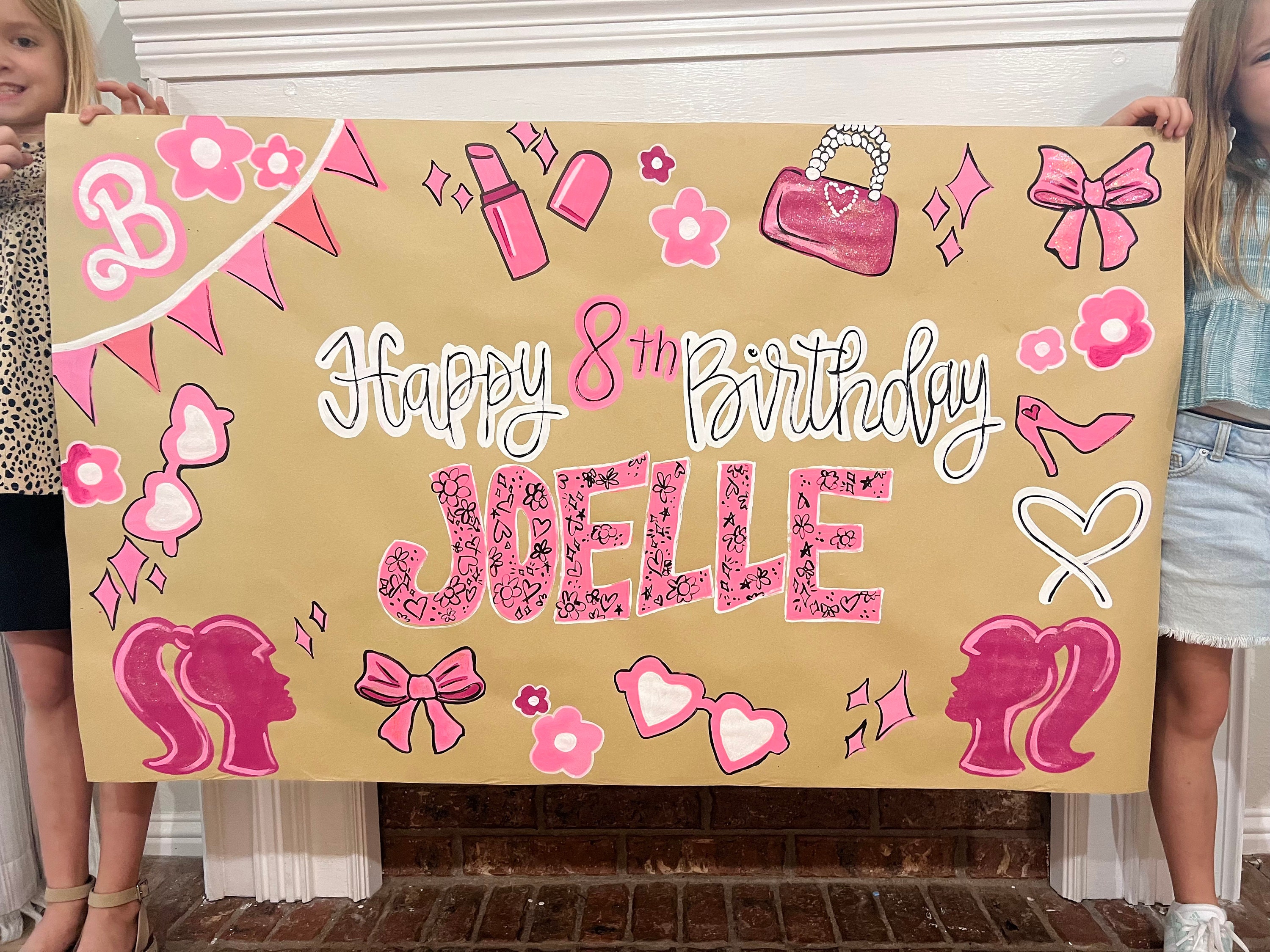Custom Birthday Poster Hand Painted, Birthday Banner, Party Decor ...