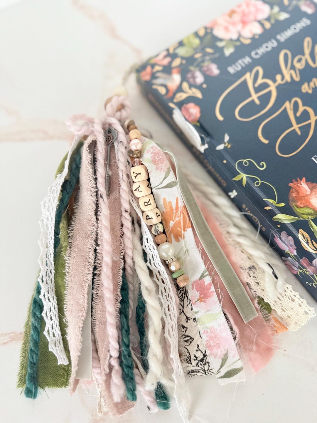 Vintage "pray" Bible Bookmark Tassel, Shabby Chic Style, Faith Gifts ...