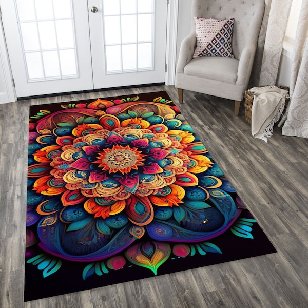 Mandala Rug - Etsy