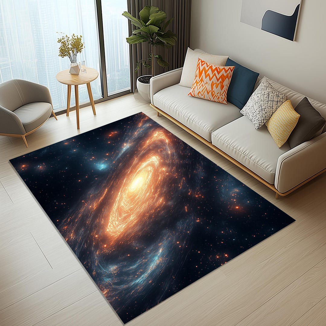 Space Themed Rug, Space Rug, Galaxy Rug, Celestial Rug, Milky Way Rug ...
