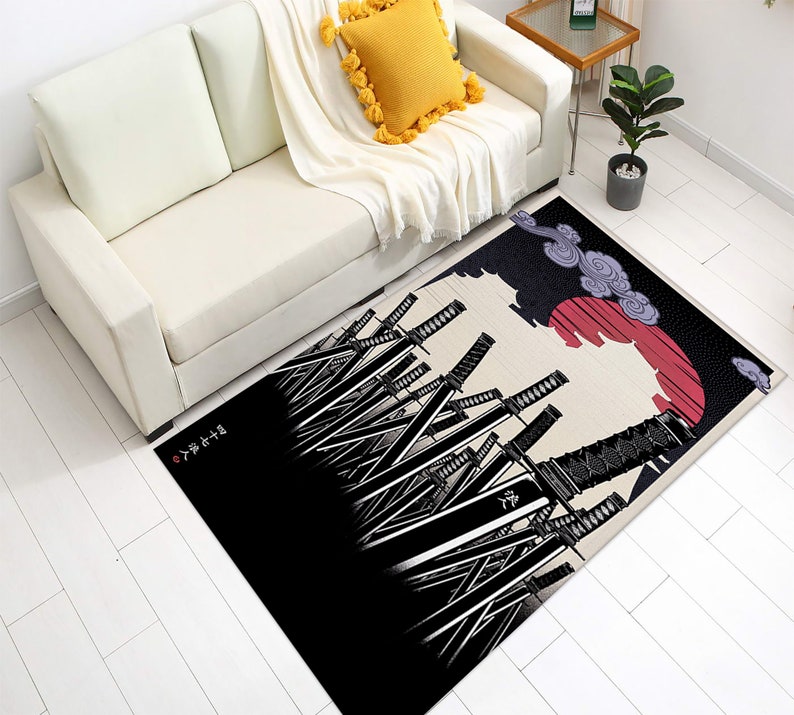 Katana Rug Ninja Rug Japanese Theme Chinese Theme Knife - Etsy
