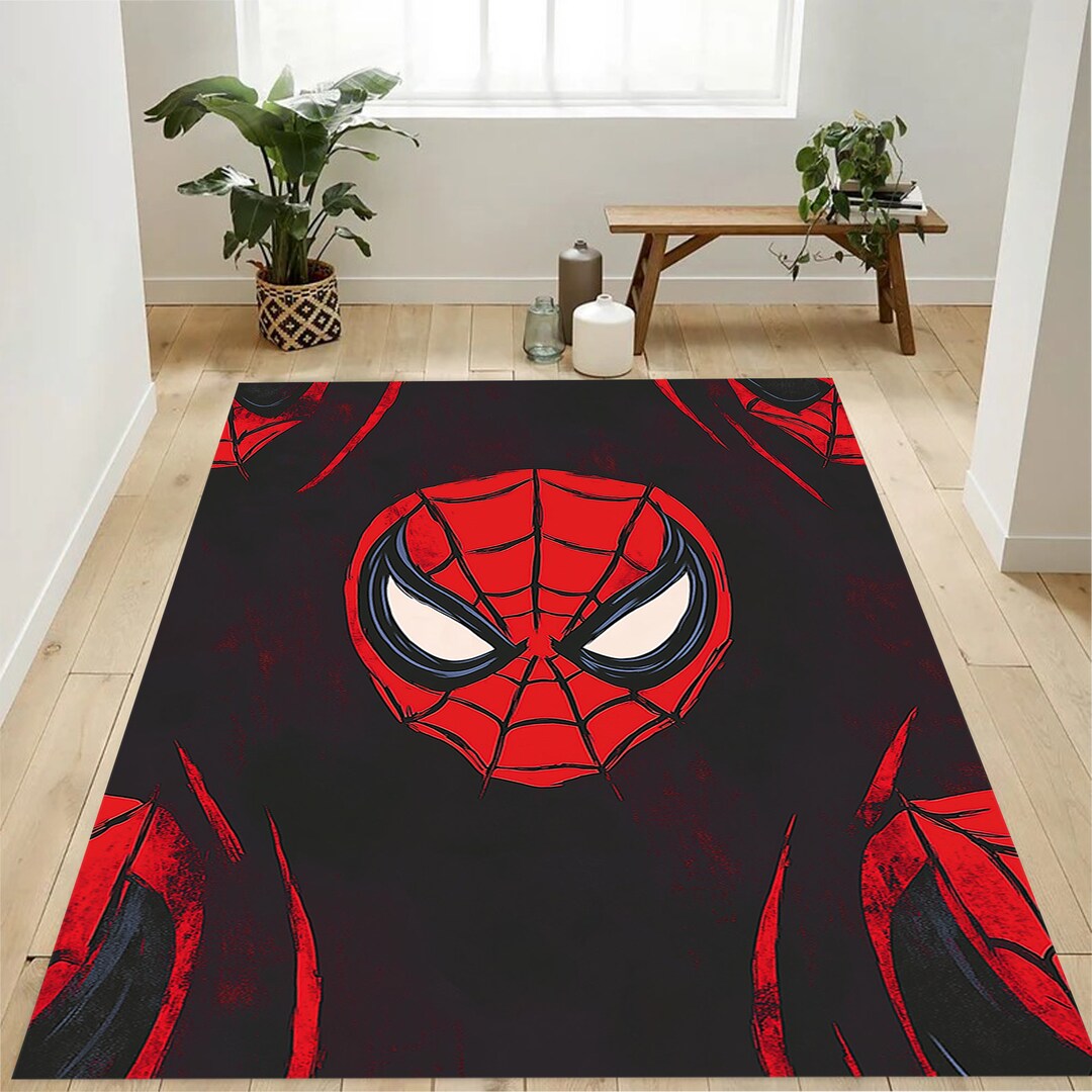 Spiderman Rug, Spider Rug, Spider Man Rug, Cartoon Spiderman Rug,spider ...