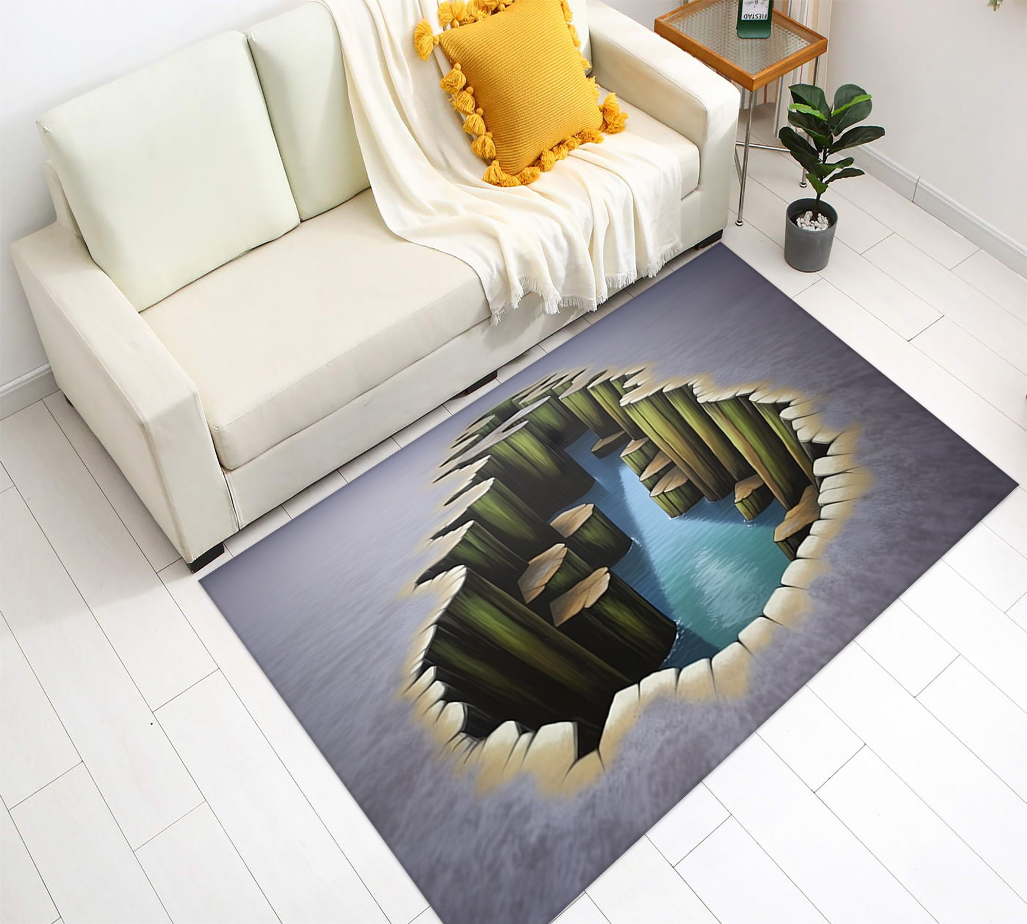 3D Rug,3d Design,deep Hole Rug,3d Huge Crack,illusion Rug,optical ...