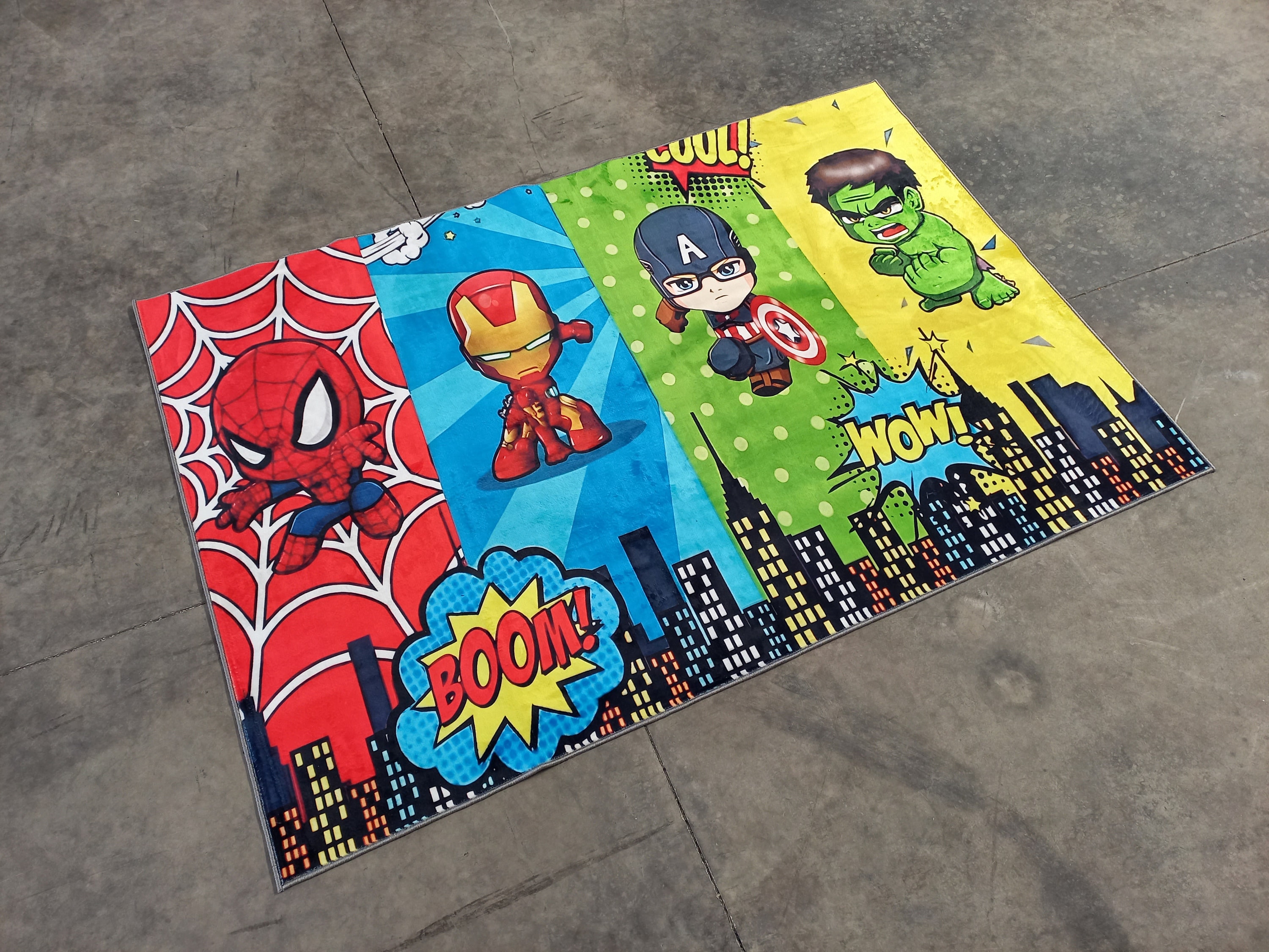 Superhero, Superhero Rug, Hulk Pattern Rug, Spiderman Rug, Kids Room ...