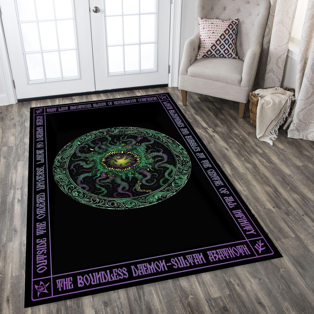 Creepy Lovecraft Rug: Purple Black Horror Rug - Etsy