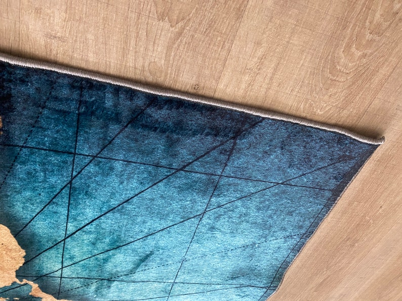 World Map, World Map Pattern Rug, Map Rug, Gift for Her, Custom Rug ...