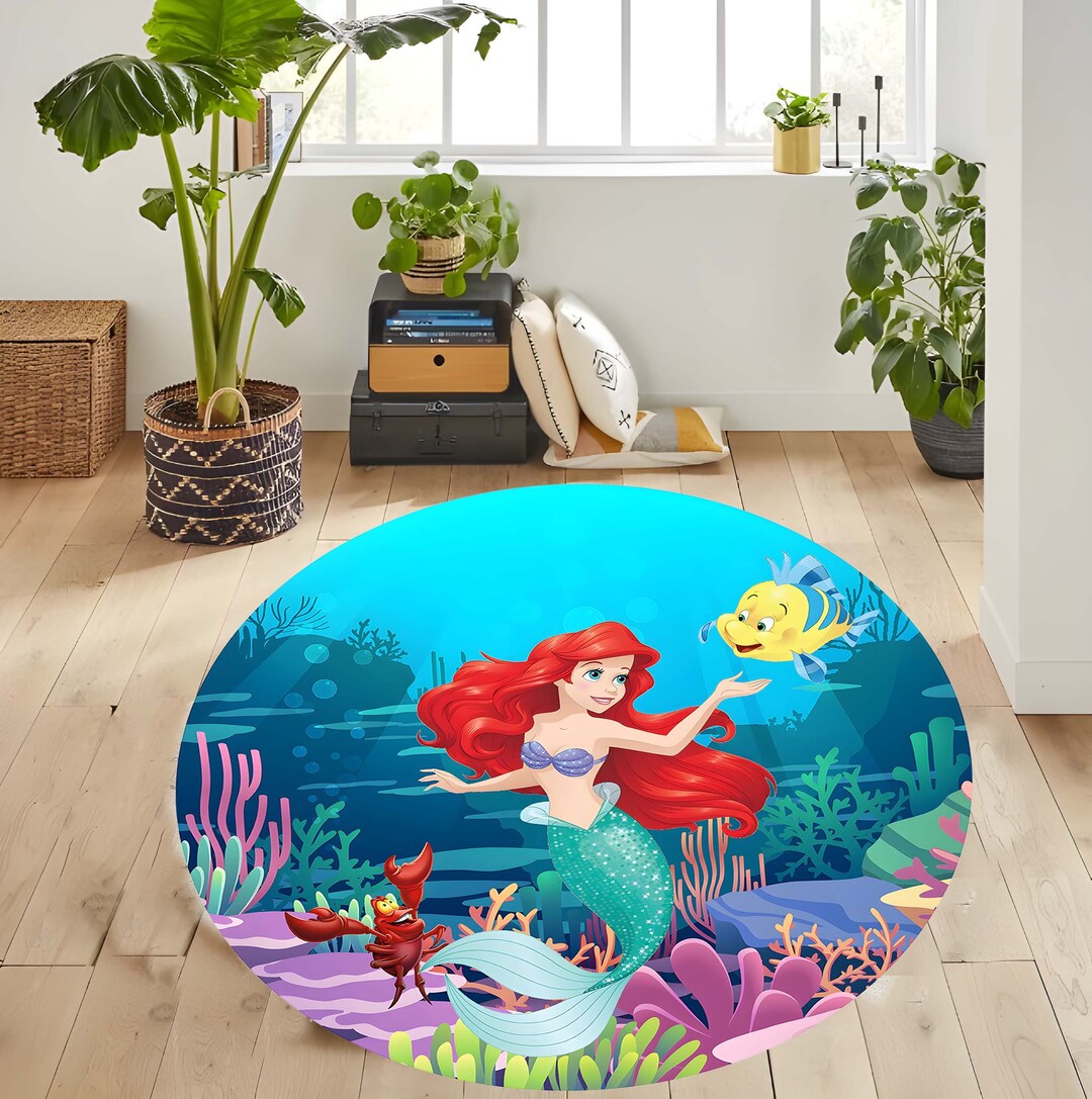 Mermaid Rug Ariel Themed Rug the Little Mermaid Rug - Etsy