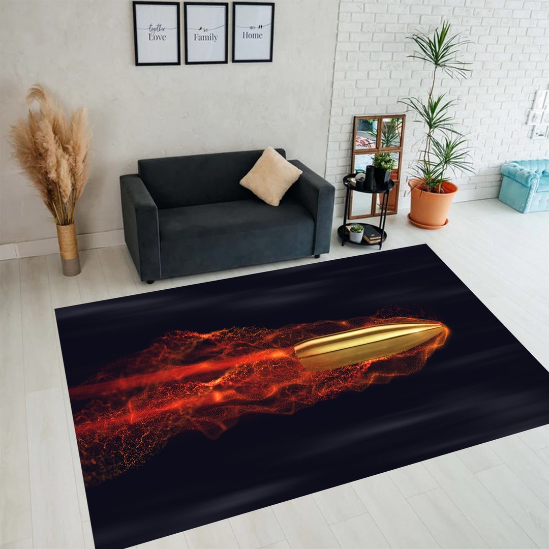 Bullet Rug, Bullet Pattened Rug, Gun Rug, War Rug, Ammo Theme Rug,for ...