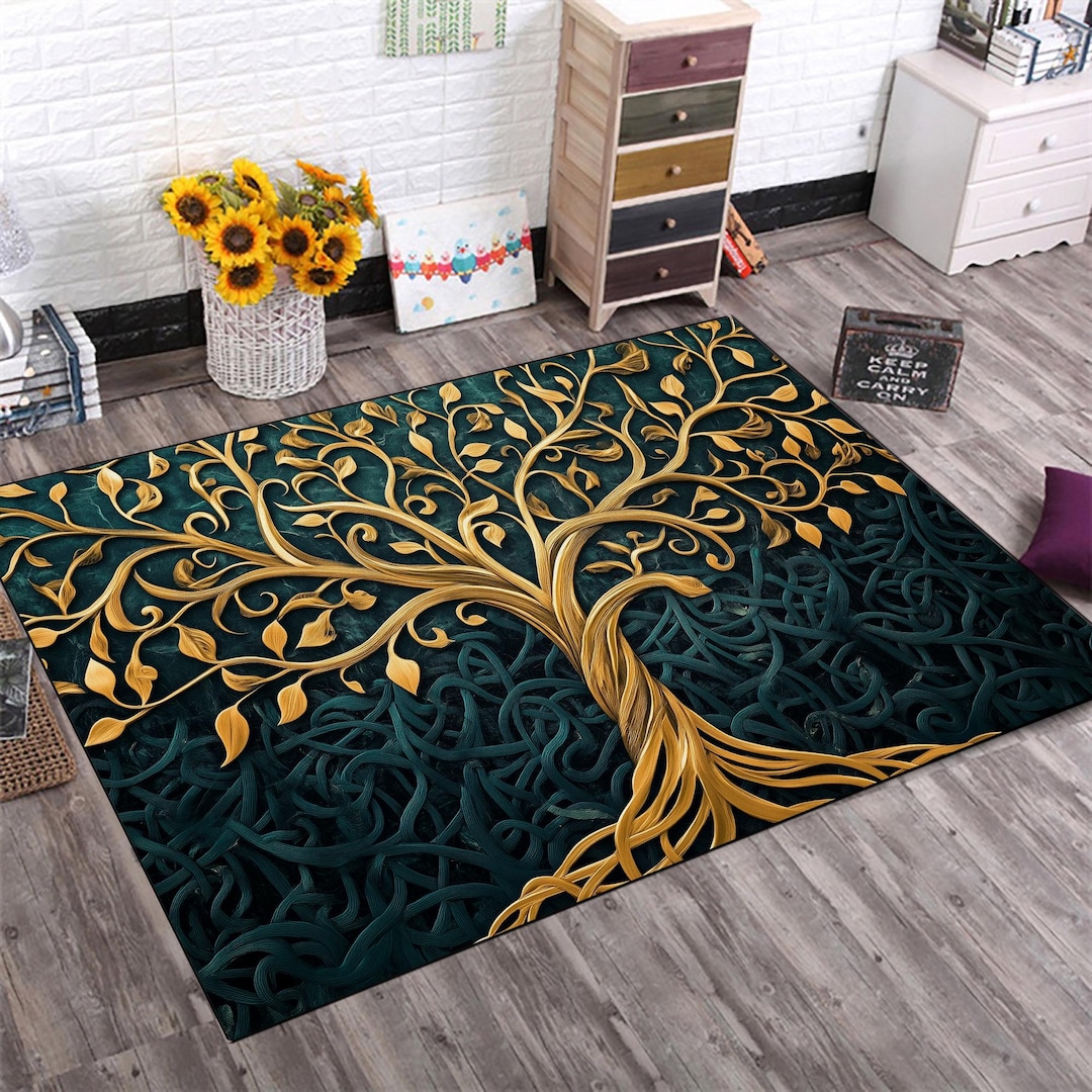 Tree Rug, Tree of Life Rug, Tree of Life Decor, Tree of Life Area Rug ...