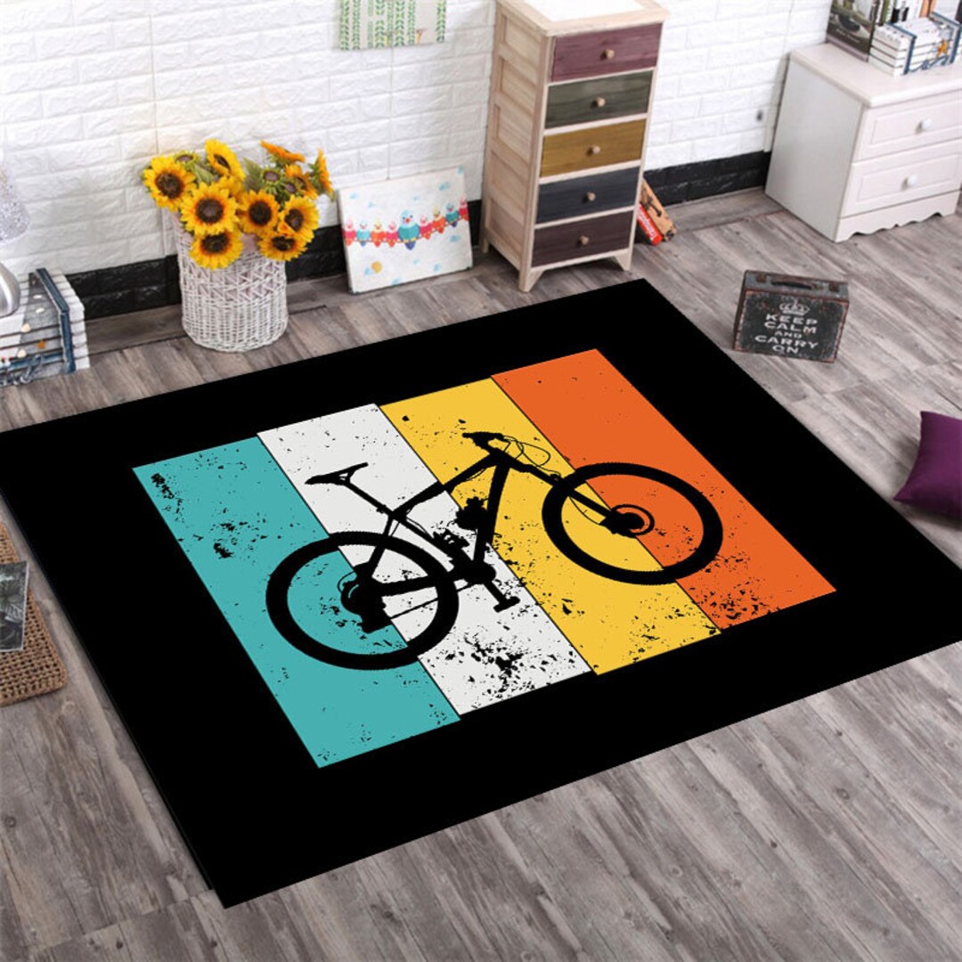 Bicycle, Bicycle Pattern Rug, Sportsman Rug,boys Room Rug,kids Room Rug ...