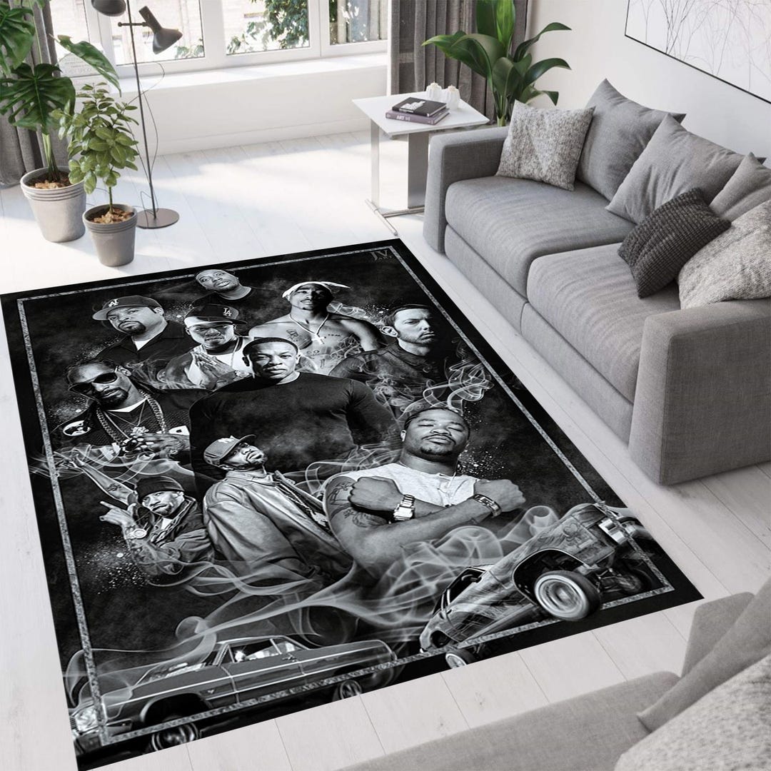 Hiphop Rug, Music Rug, Rap Legends Rug, Music Room Decor, Hip Hop Rug ...