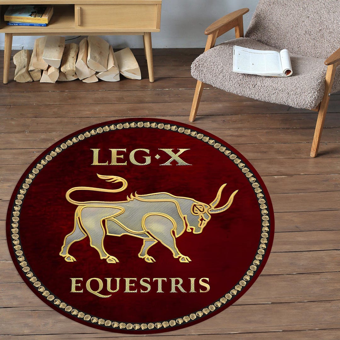 Roman Empire Round Rug, SPQR Round Rug, Warrior Round Rug, Roman Empire ...