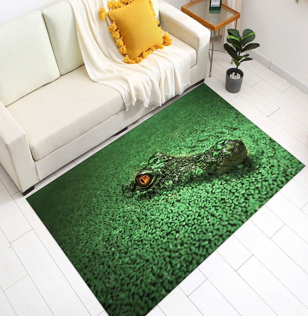 Crocodile, Crocodile Rug, Aesthetic Rug, Living Room Rug, Fan Area Rugs ...