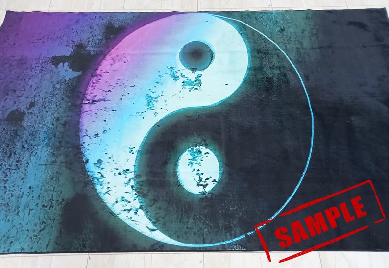 Ying Yang Rug Yin Yang Theme Rug Chinese Rug Bad and Good - Etsy