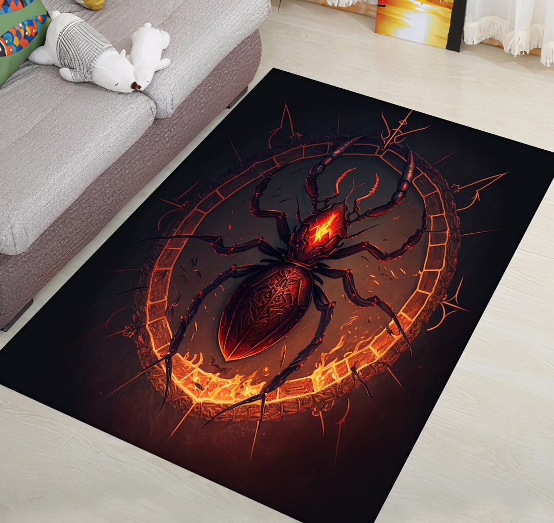 African Spider,spider Rug, Spider Pattern Rug, Mystical Rug, Decorative ...