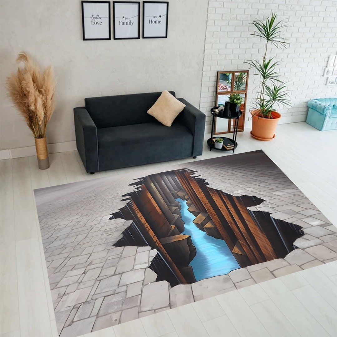 3D Rug, 3D Design Rug, Deep Hole Rug, 3D Vortex Rug, 3D Huge Crack ...