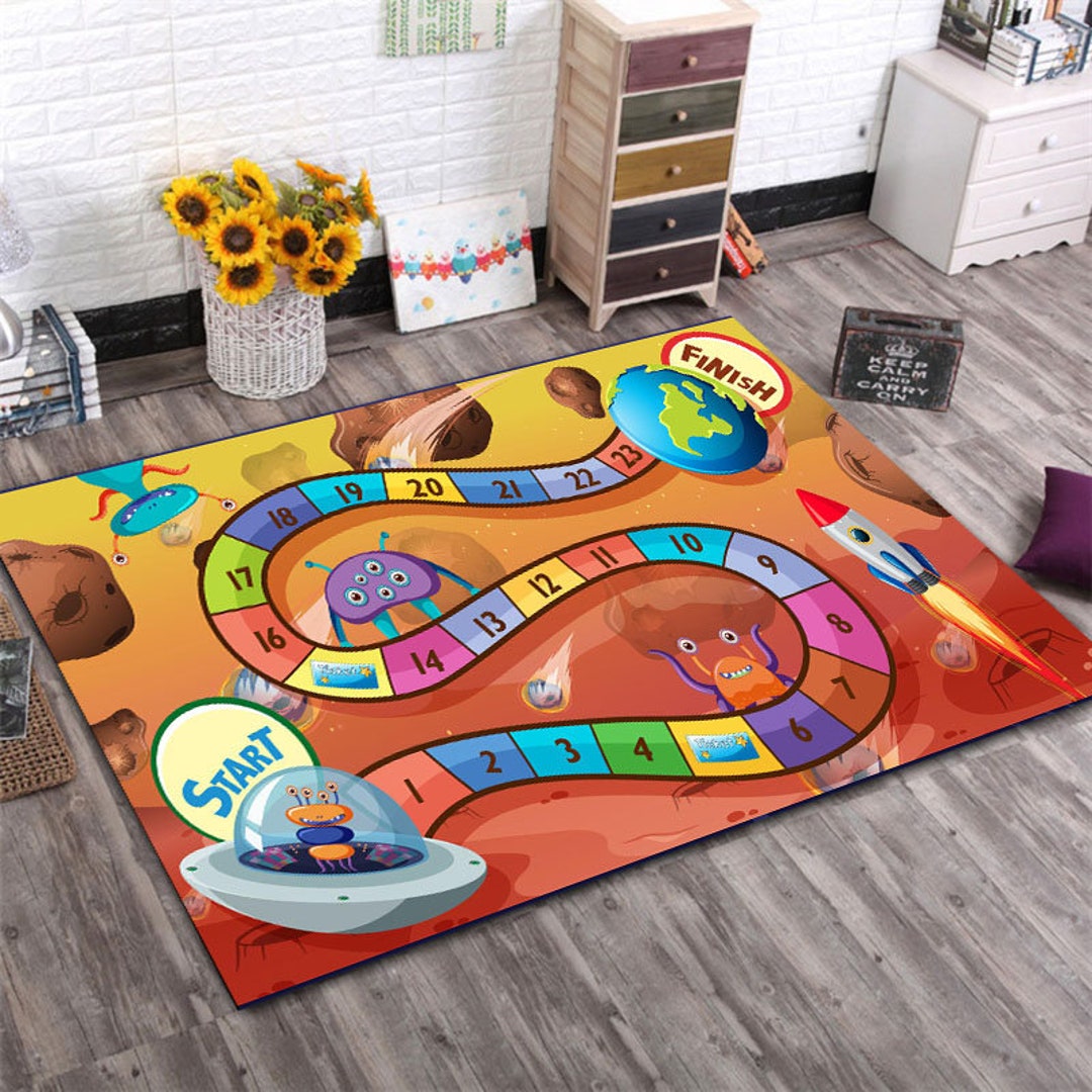 Arcade Playmat for Kids Room,board Game Rug,edication Non Slip Activity ...