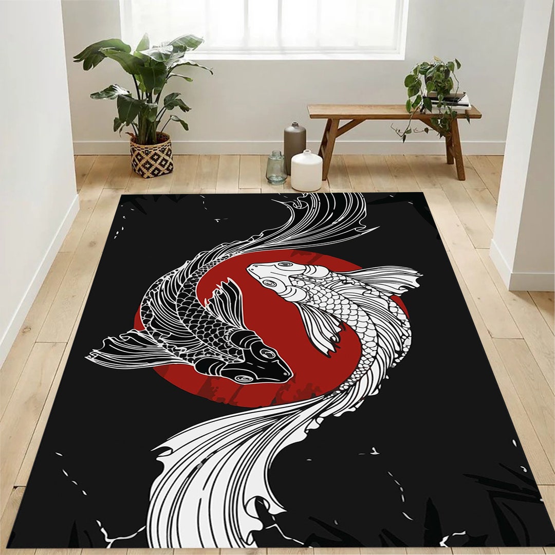 Yin Yang Rug, Yingyang Rug, Fish Rug,aquarium Rug,colorful Fish Rug ...
