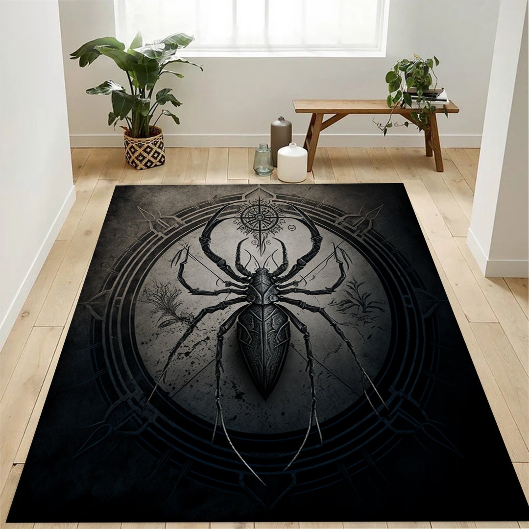 African Spider, Spider Rug, Spider Pattern Rug, Spider Art Rug,spider ...