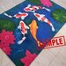 Aquarium Rug, Oil Painting Fish Rug, Fish Rug, Hobby Room Rug, Colorful ...