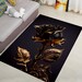 Rose Rug ,black Rose, Black Rose Rug, Black Floral Rug,black Rose Rug ...