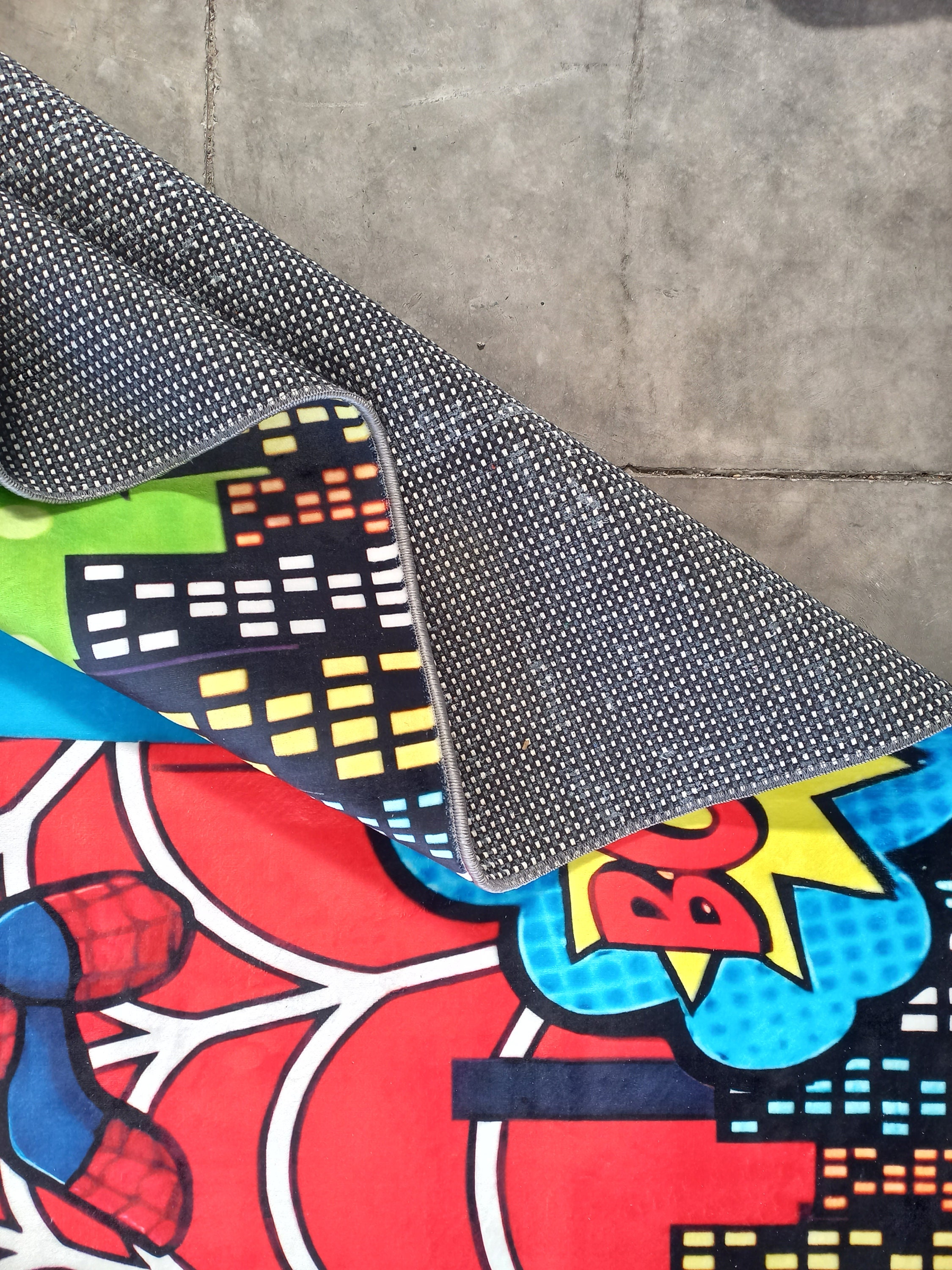 Superhero, Superhero Rug, Hulk Pattern Rug, Spiderman Rug, Kids Room ...