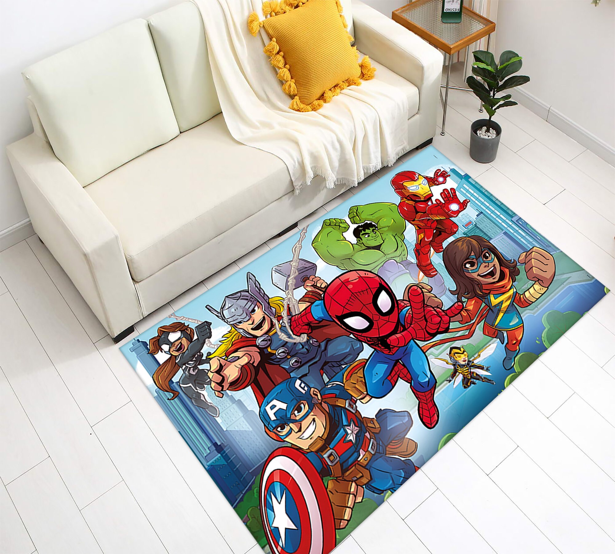 Superhero, Superhero Rug, Hulk Pattern Rug, Spiderman Rug, Kids Room ...