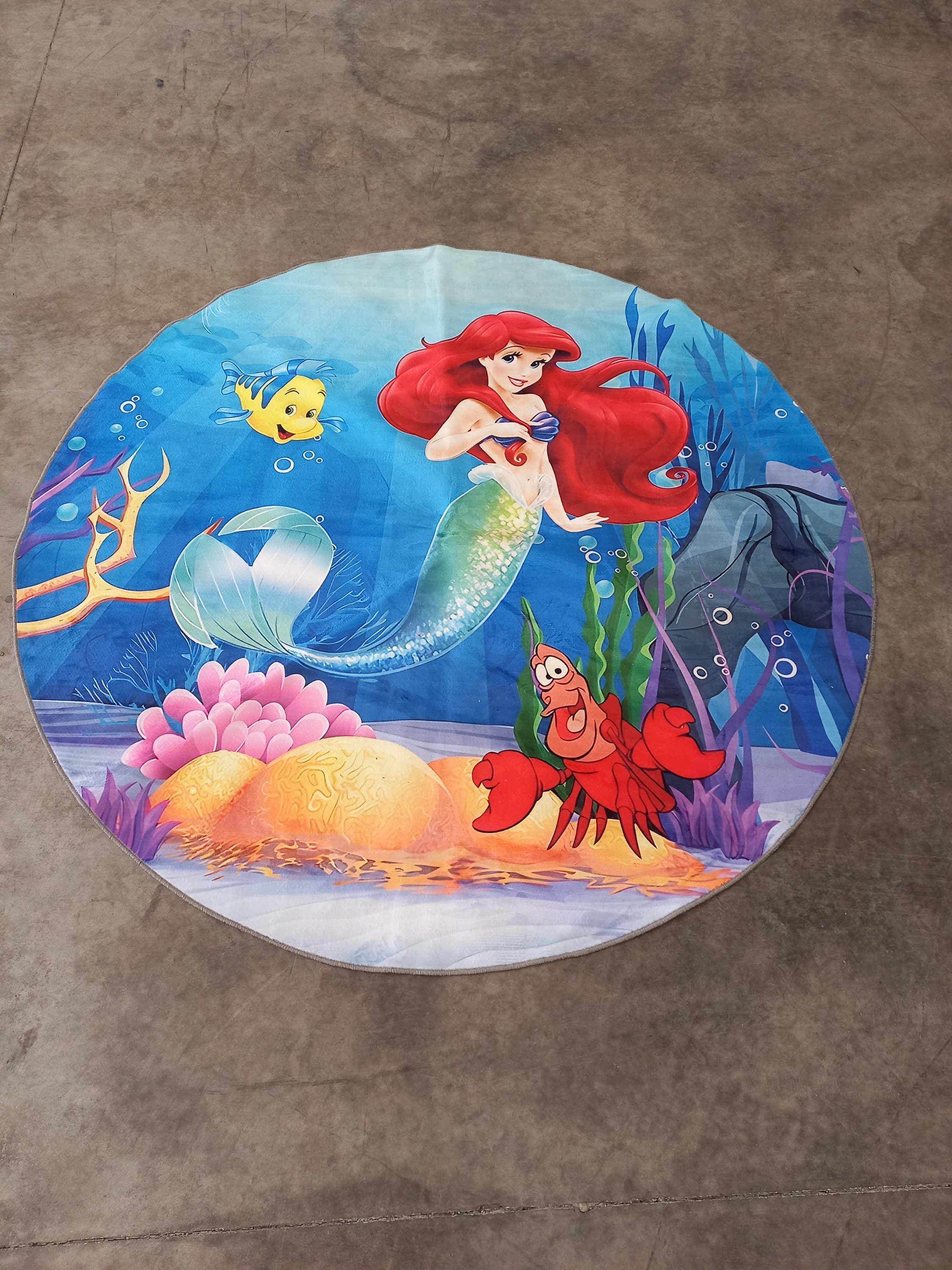 Ariel Mermaid Round Rug: Kids Room Decor - Etsy