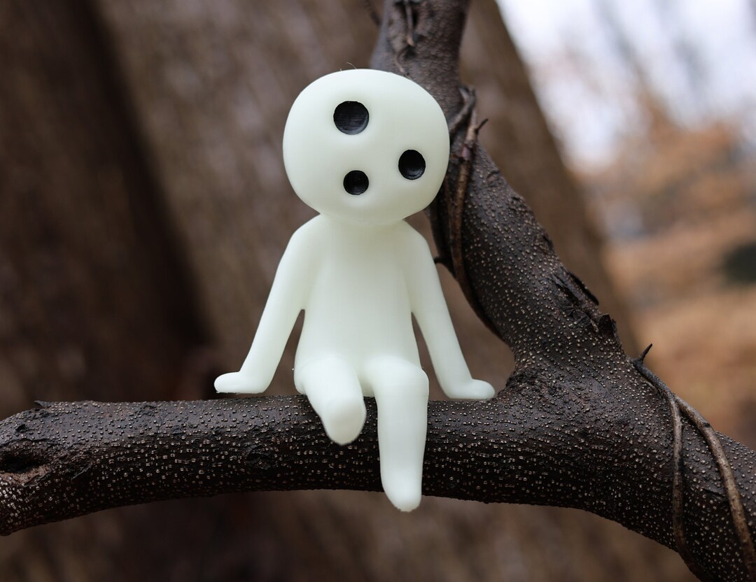Glow in the Dark Kodama Figure With Hand Painted Eyes - Etsy