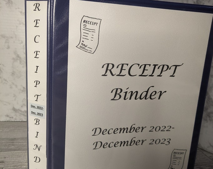 Receipt Binder - Etsy