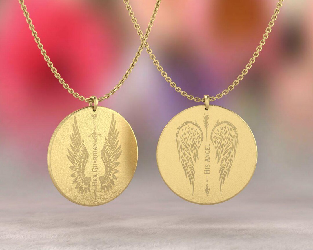 Armor of God Necklace Set His Angel Her Guardian Christian Faith ...