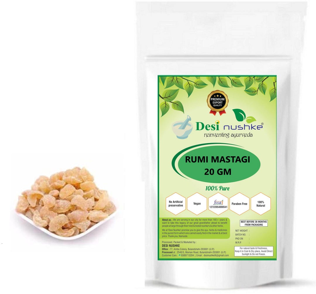 DESI NUSHKE Rumi Mastagi Raw Herb |20 GM| | Pistacia Lenticus Raw Herb ...