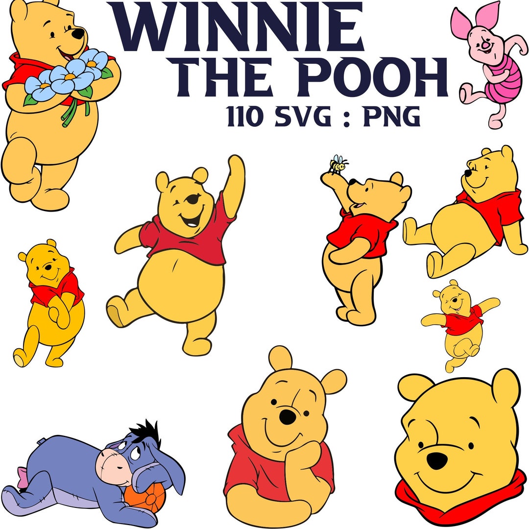 Pooh SVG Bundle Pooh Bundle png Bundle Layered Svg Winnie the pooh ...